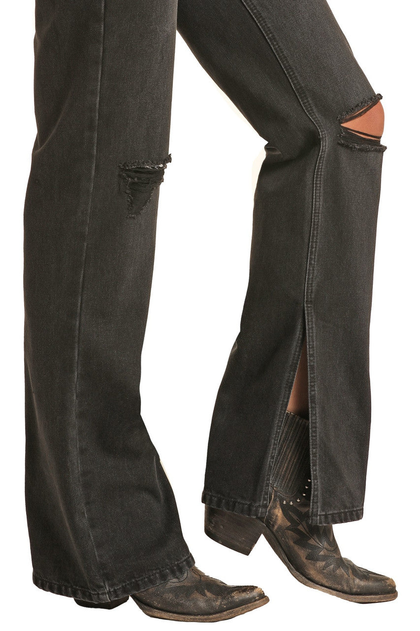 Women's High Rise Distressed Flare Jeans | Western Enthusiasts – Nikki ...